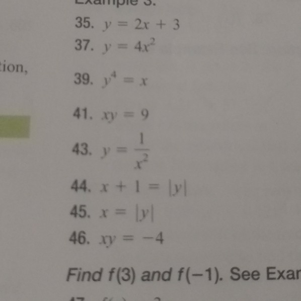 Solved determine whether each equation defines y to be a | Chegg.com
