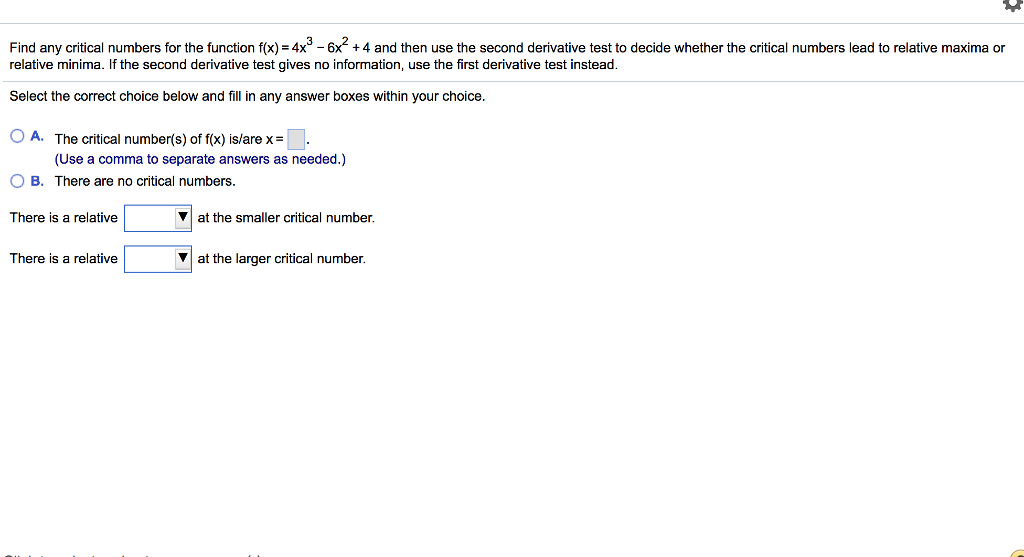 Solved Find any critical numbers for the function f(x) = | Chegg.com