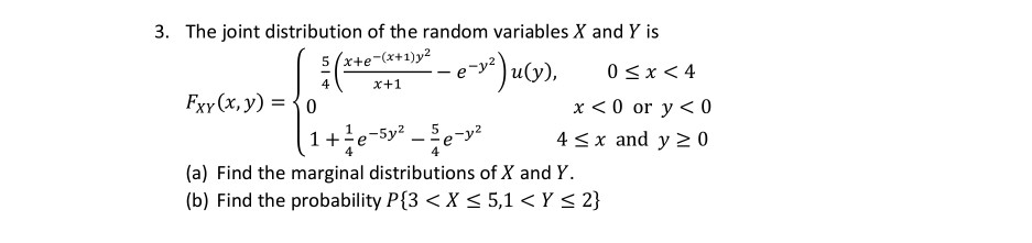 Solved The joint distribution of the random variables | Chegg.com