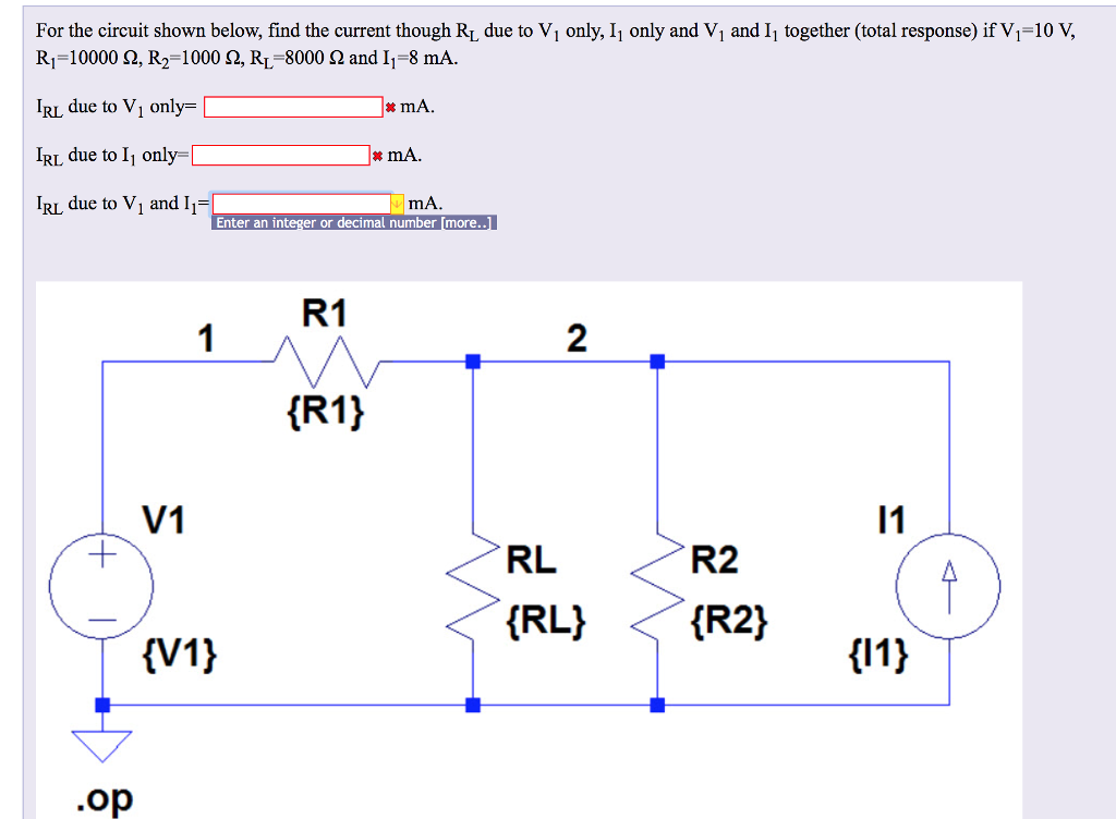 Solved For the circuit shown below, find the current though | Chegg.com