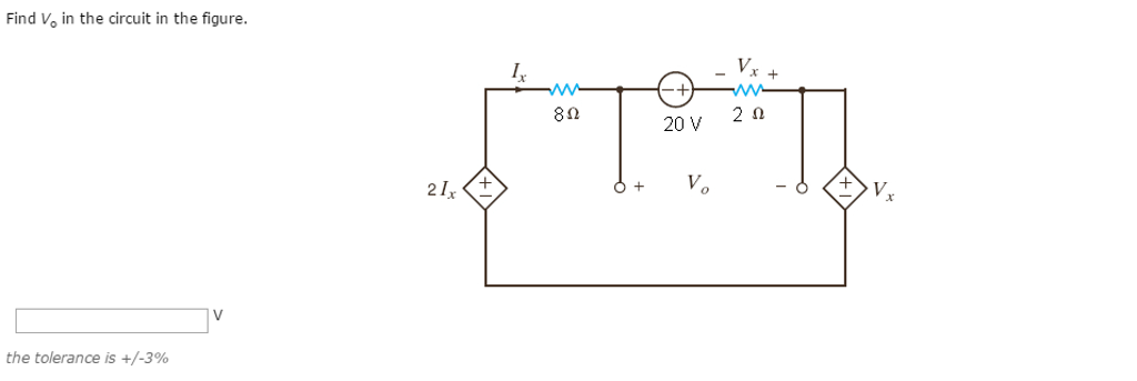 Solved Find V_0 in the circuit in the figure. | Chegg.com