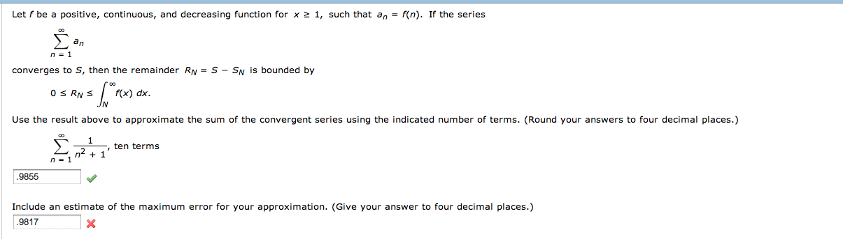 Solved Let f be a positive, continuous, and decreasing | Chegg.com