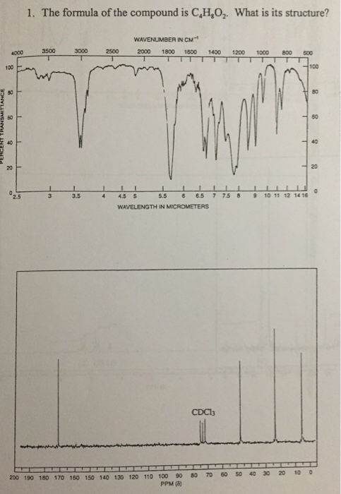 Solved The formula of the compound is C_4H_8O_2. What is its | Chegg.com