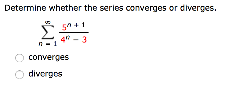 Solved Determine whether the series converges or diverges | Chegg.com