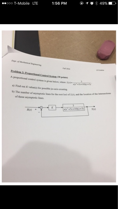 Solved Proportional Control System A proportional control | Chegg.com