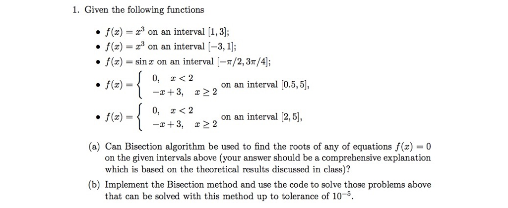 Solved Given the following functions f(x) = x^3 on an | Chegg.com