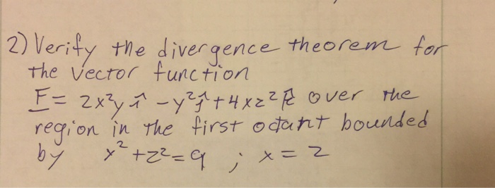 Solved Verify the divergence theorem for the vector function | Chegg.com