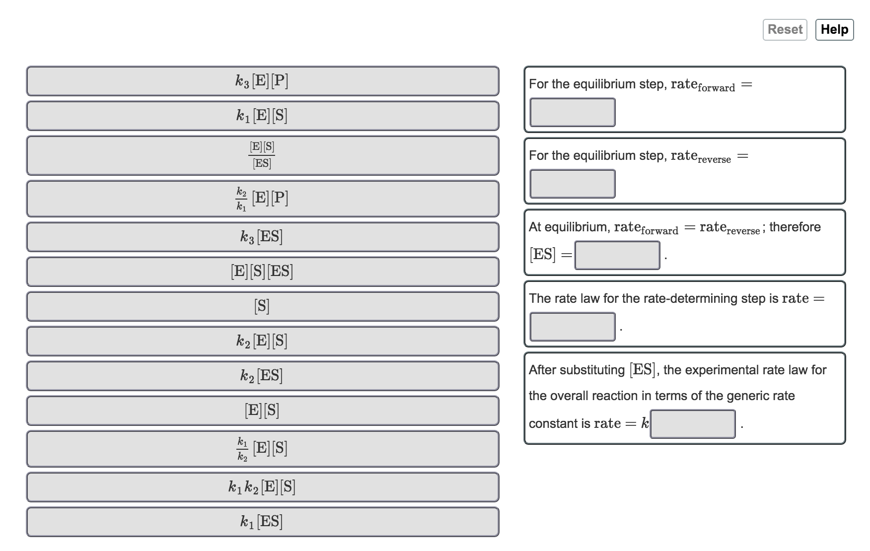 Solved The predicted rate law for the reaction would be | Chegg.com