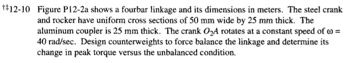 Solved I am having difficulty with the dynamic balancing | Chegg.com