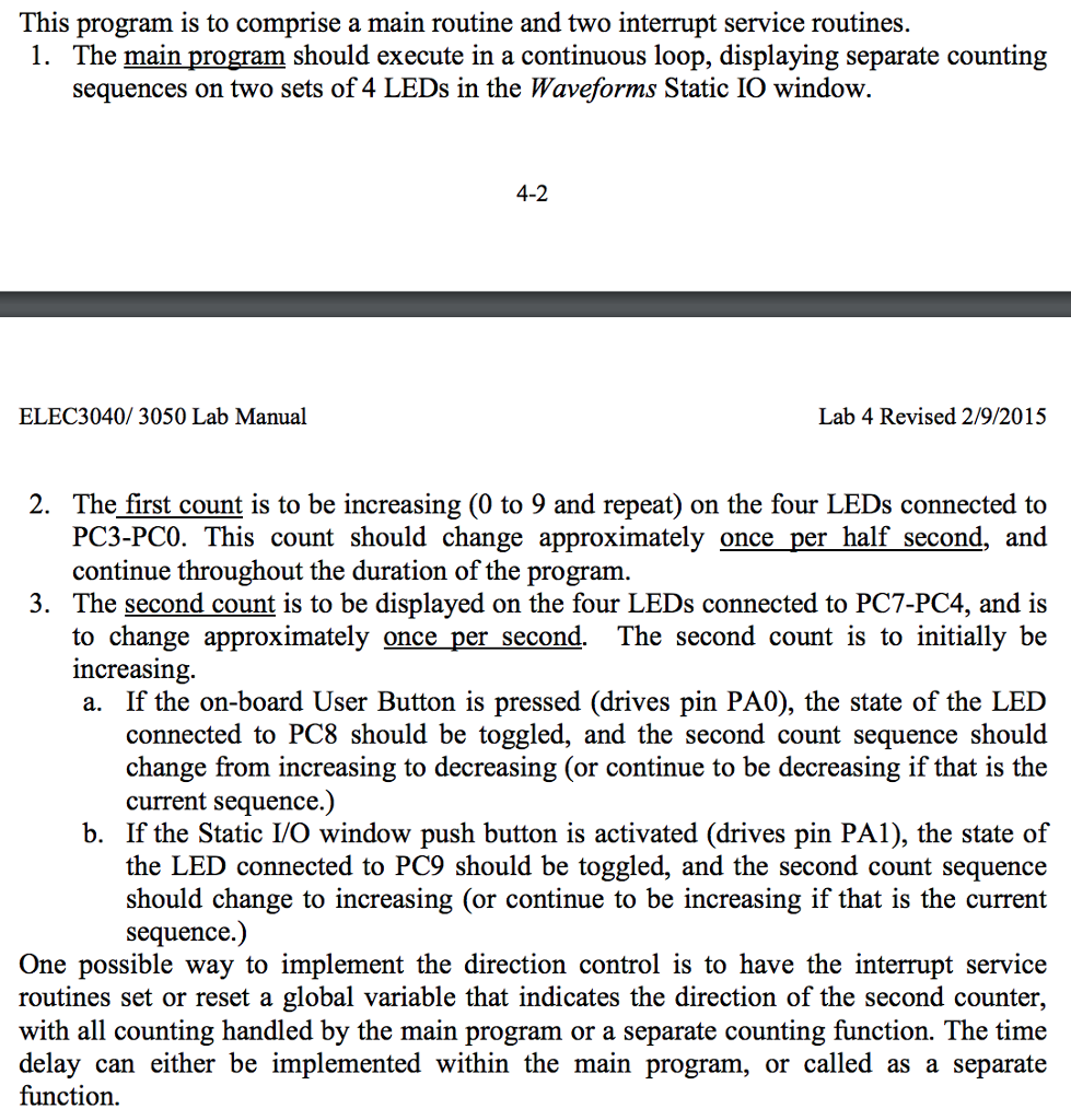 This program is to comprise a main routine and two | Chegg.com