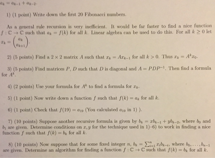 Solved Write down the first 20 Fibonacci numbers. As a | Chegg.com
