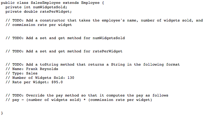 Solved In this lab, we have an abstract class, | Chegg.com