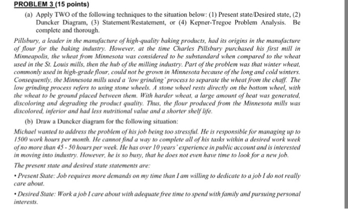 Solved Apply TWO of the following techniques to the | Chegg.com