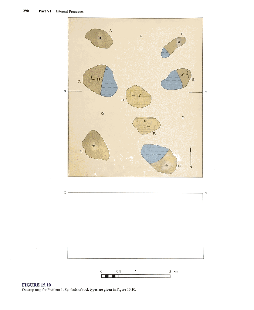 Plot strike and dip symbols on each black dot on the | Chegg.com