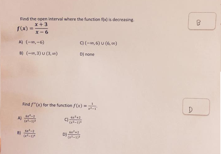 Solved I want to double check my answers. Please let me know | Chegg.com
