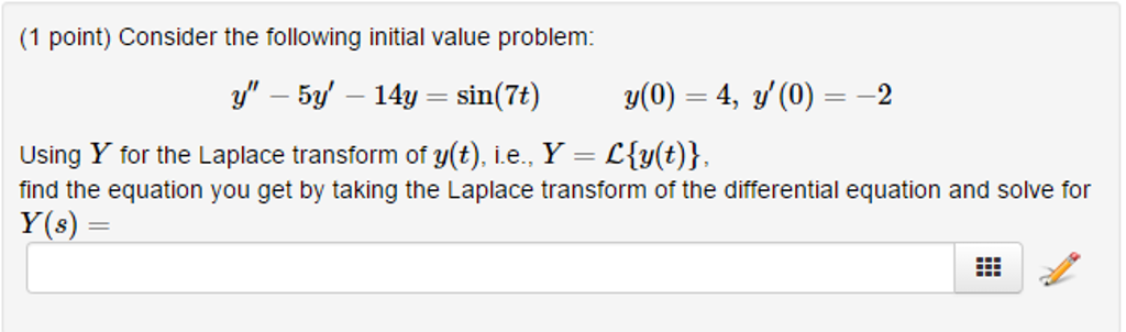 Solved Consider the following initial value problem: y" - | Chegg.com