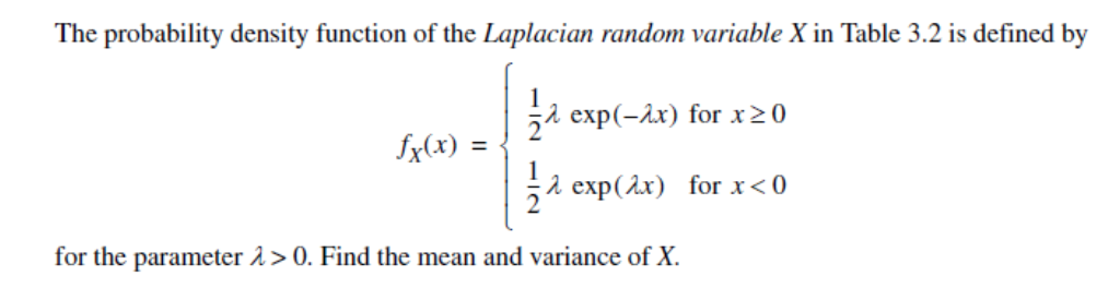 Solved The probability density function of the Laplacian | Chegg.com