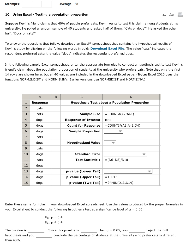 Solved Response cats cats dogs dogs dogs cats dogs cats dogs | Chegg.com