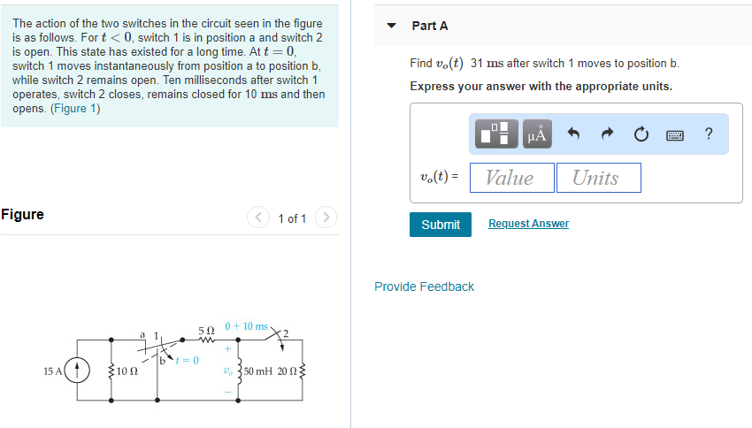 Solved The action of the two switches in the circuit seen in | Chegg.com