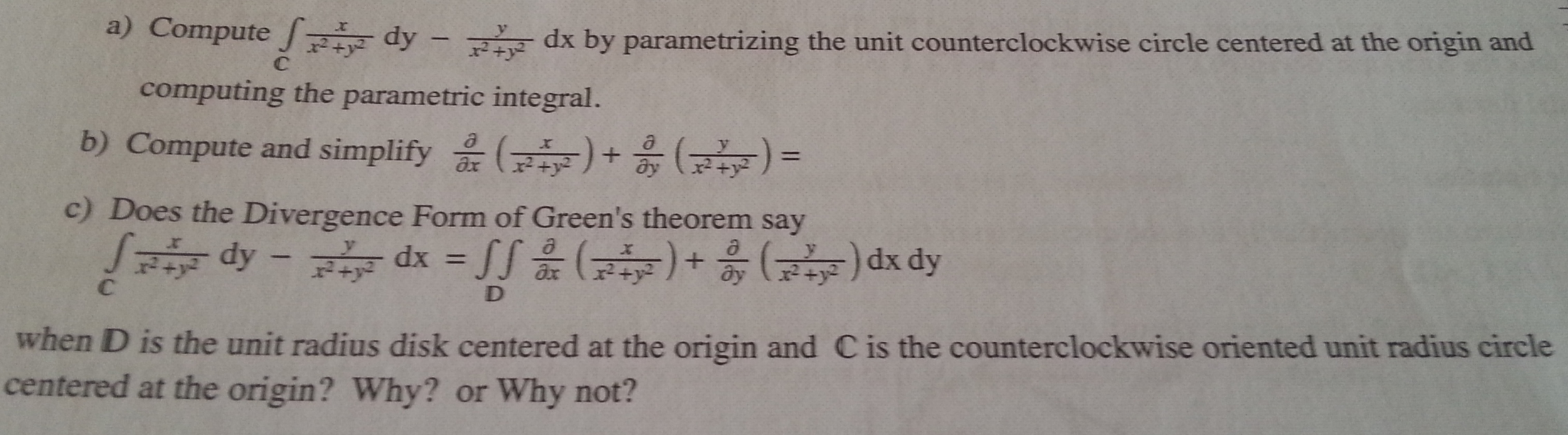 Solved Compute by parametrizing the unit counterclockwise | Chegg.com