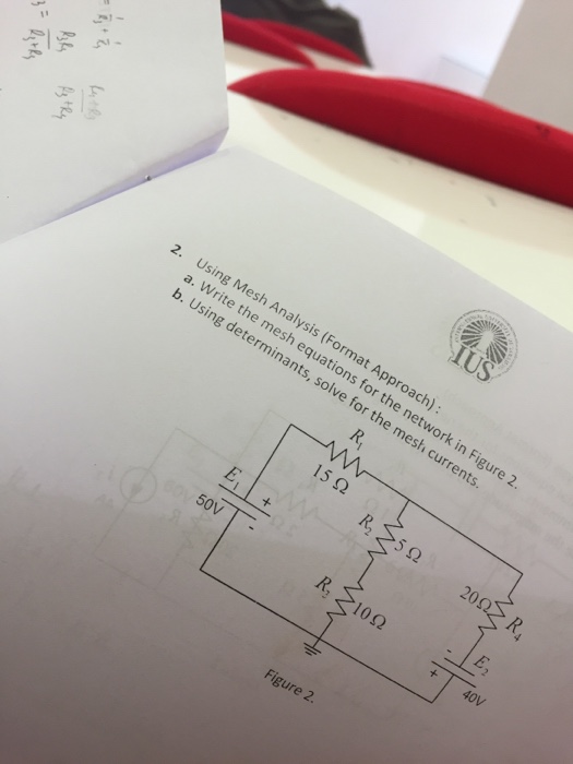 Solved Using Mash Analysis (Format Approach): Write the mesh | Chegg.com