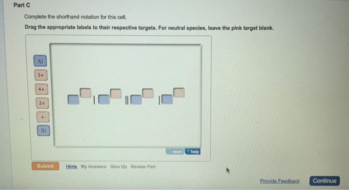 Solved Complete the shorthand notation for this cell. Drag | Chegg.com