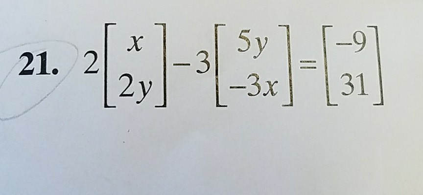 Solved Determine Values Of The Variables That Will Make The