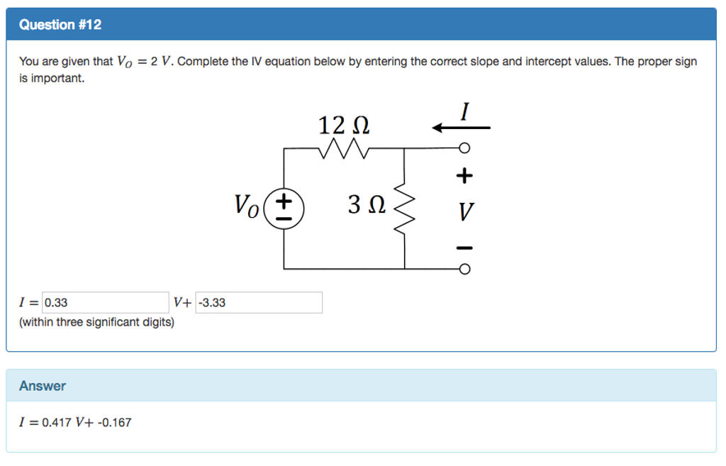 Solved Question #12 2 V. Complete the IV equation below by | Chegg.com