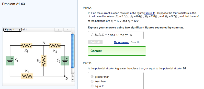 Solved FIND THE POTENTIAL DIFFERENCE BETWEEN POINTS A AND B! | Chegg.com