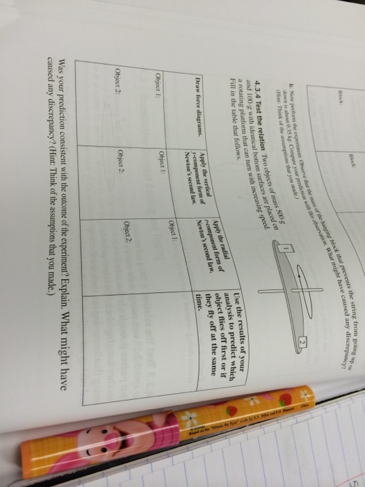 Test the relations Two objects of mass 500-g and | Chegg.com