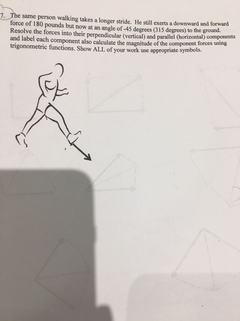 Solved The same person walking takes a longer stride. He | Chegg.com