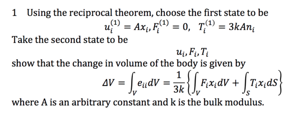1 Using the reciprocal theorem, choose the first | Chegg.com