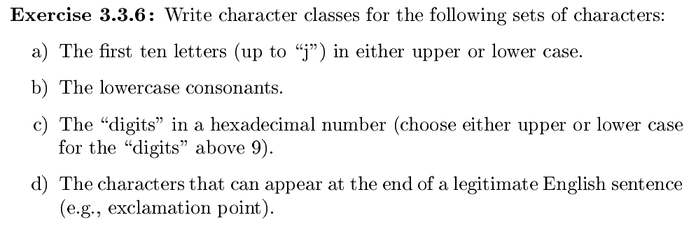 Solved Write Character Classes For The Following Sets Of Chegg solved-write-character-classes-for-the-following-sets-of-chegg