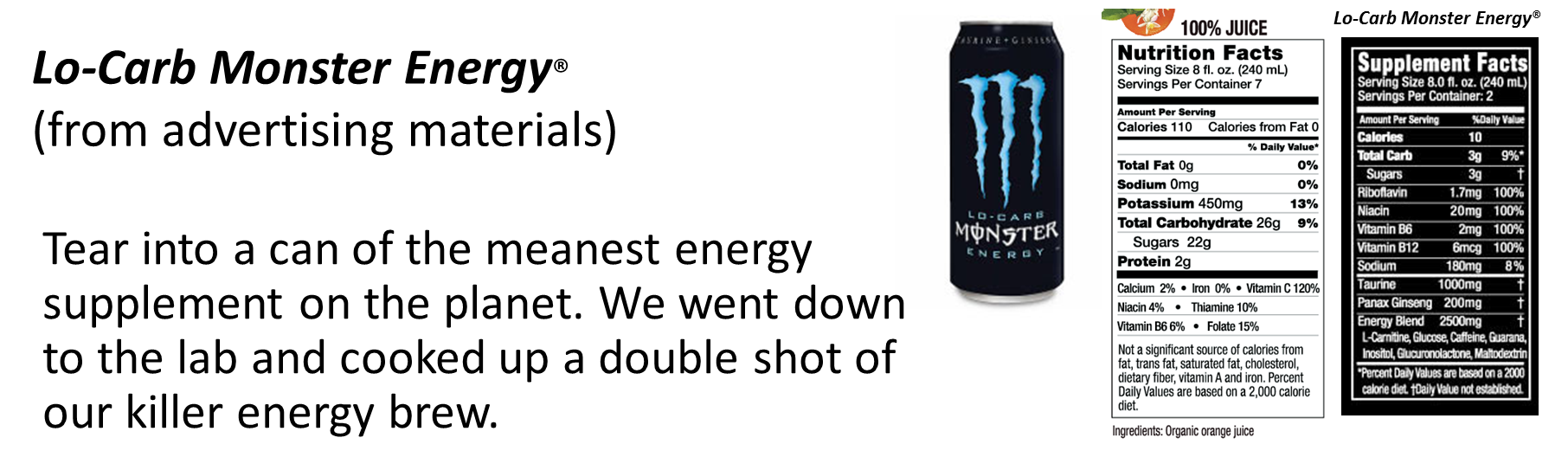 Monster Energy Drink Labels