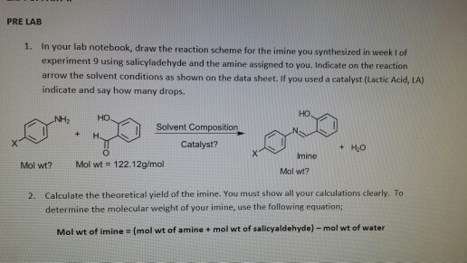 In your lab notebook, draw the reaction scheme for | Chegg.com