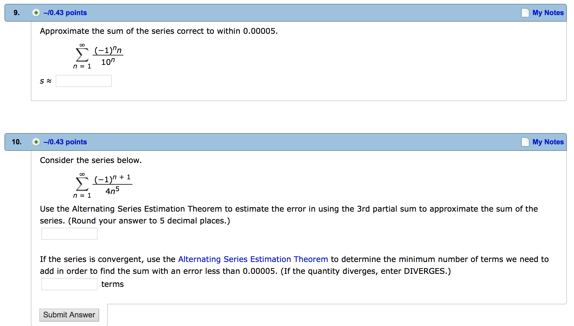Solved Approximate the sum of the series correct to within | Chegg.com