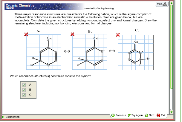 Solved Three major resonance structures are possible for the | Chegg.com