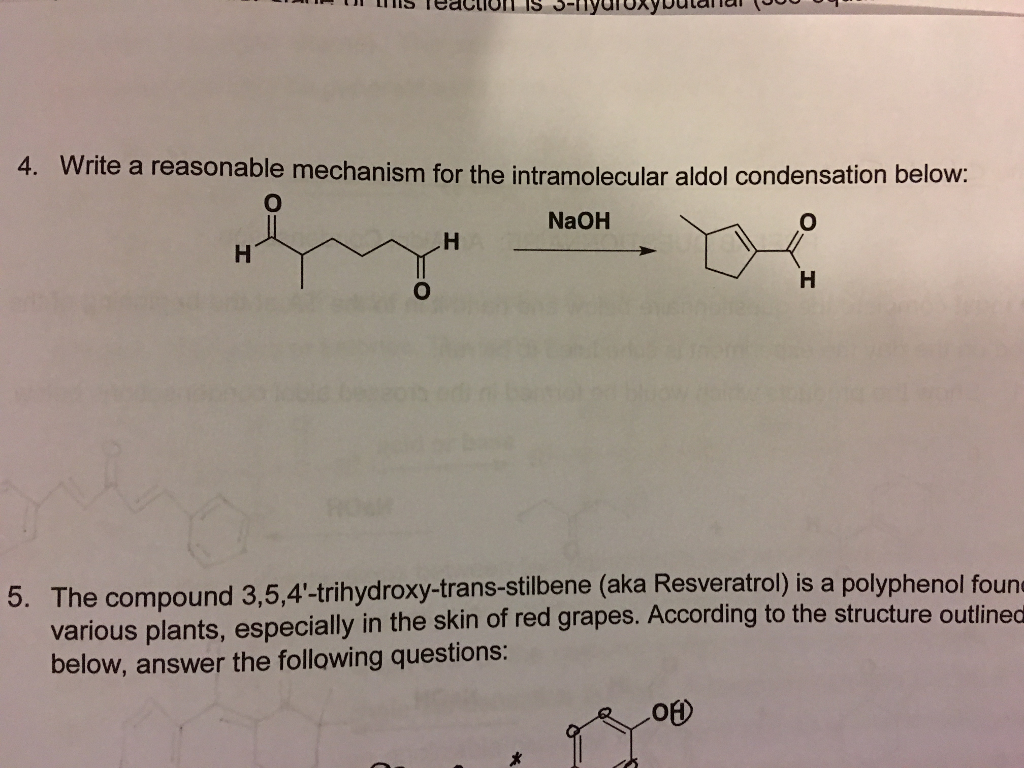 Solved Write a reasonable mechanism for the intramolecular | Chegg.com