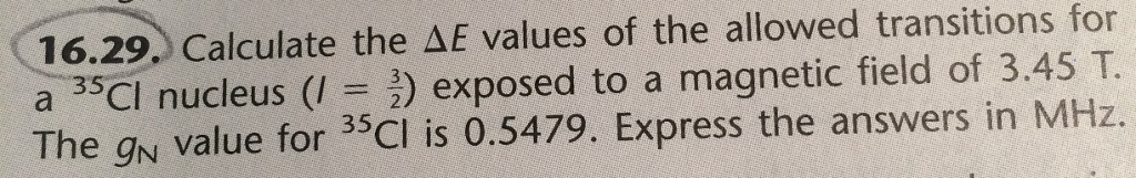Solved Calculate the delta E values of the allowed | Chegg.com