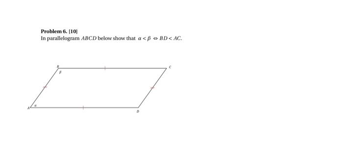 Solved In parallelogram ABCD below show that a