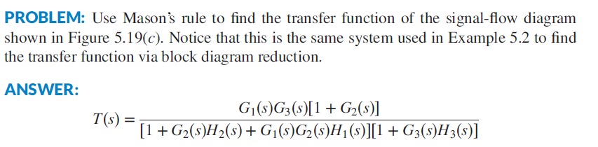 PROBLEM: Use Mason's rule to find the transfer | Chegg.com