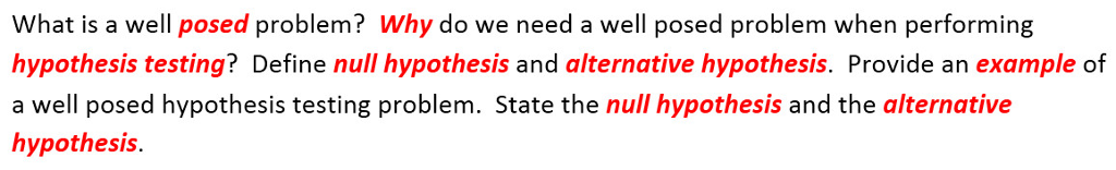 Solved What is a well posed problem? Why do we need a well | Chegg.com