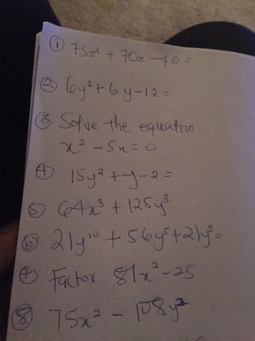 Solved 75z 2 70z 4 Theta 6y 2 6y 12 Solve The Chegg