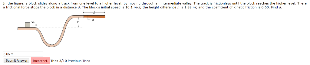 Solved In the figure, a block slides along a track from one | Chegg.com