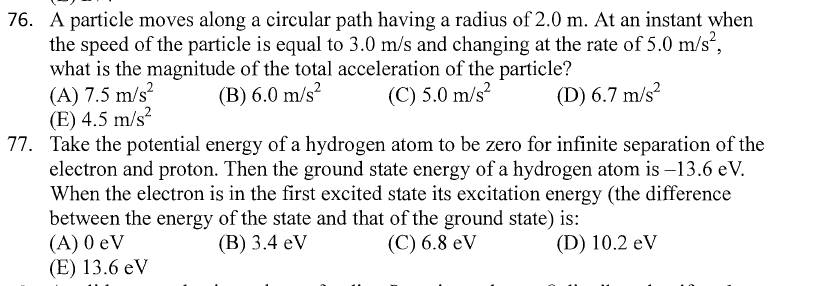 Solved A particle moves along a circular path having a | Chegg.com