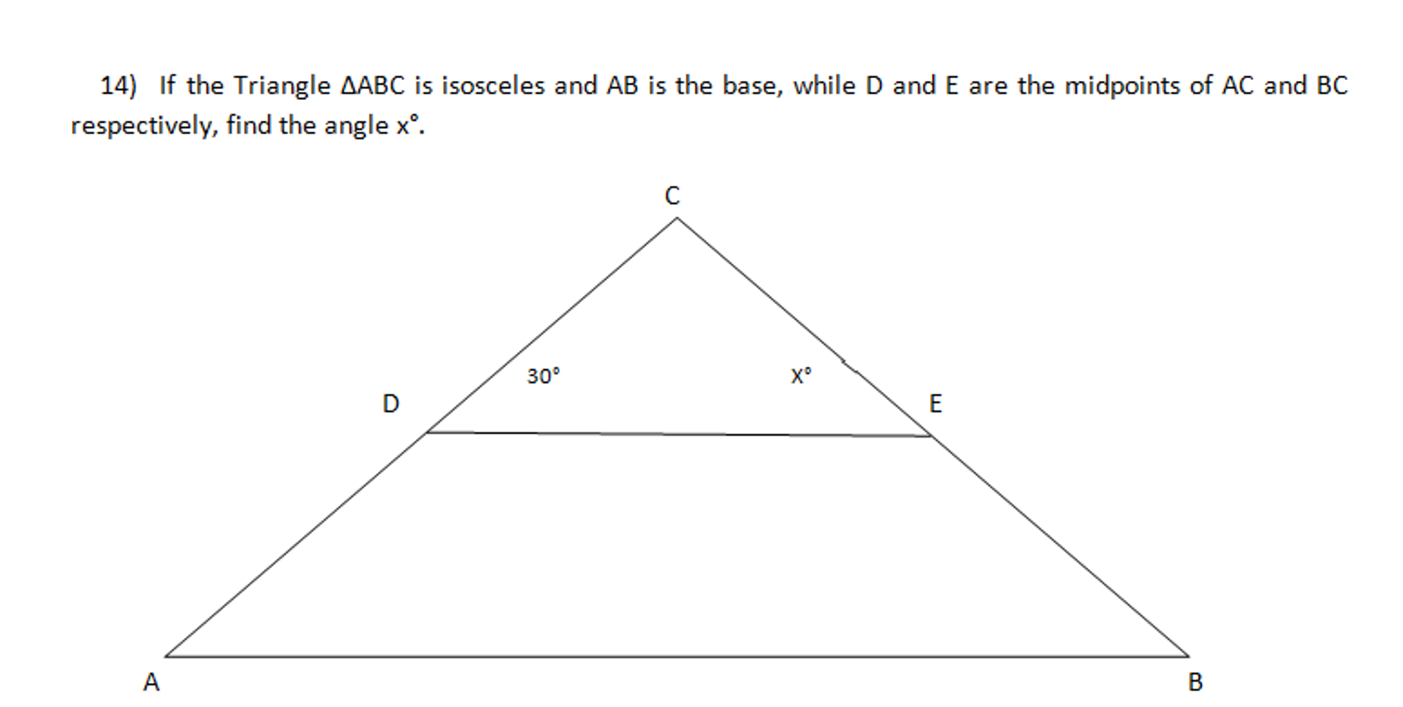 Solved If the Triangle Delta ABC is isosceles arid AB is the | Chegg.com