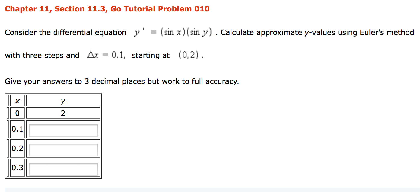 Solved Consider The Differential Equation Y Sinx Siny