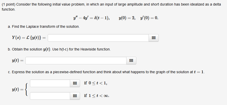 Solved Consider the following initial value problem, in | Chegg.com
