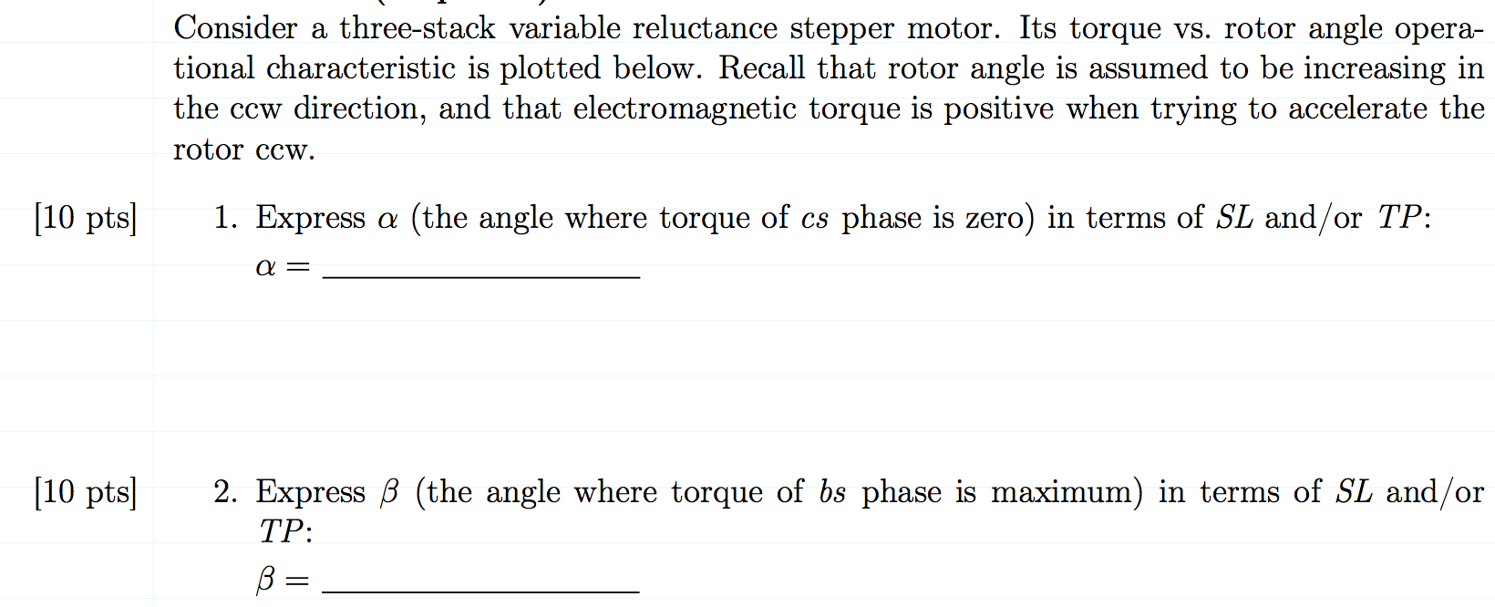 Solved Consider a three-stack variable reluctance stepper | Chegg.com