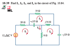 Solved Find I1, I2, I3, and Ix in the circuit of Fig. 10.84. | Chegg.com